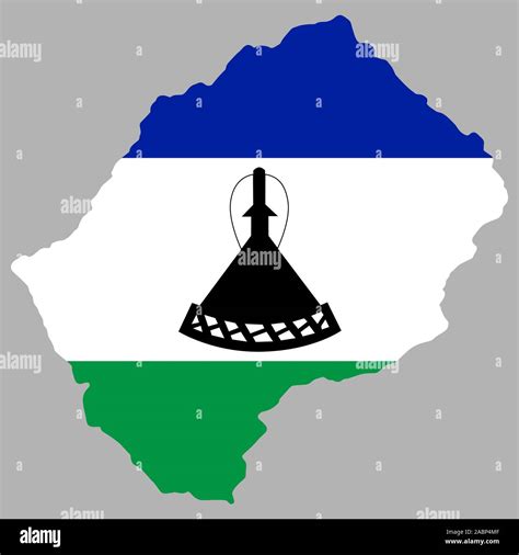 3D Map Lesotho Flag Vector Illustration Eps 10 Stock Vector Image Art