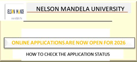 Nmu Online Application Status Check For 2026 Apply At Cput