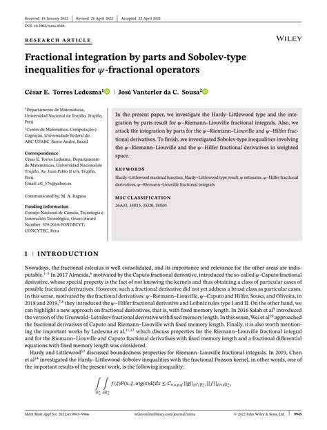 Fractional Integration By Parts And Sobolev‐type Inequalities For ψ Psi ‐fractional