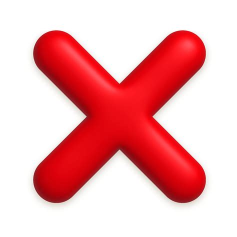 Red Cancel Cross Mark Icon D Realistic Design Element Vector Art At Vecteezy