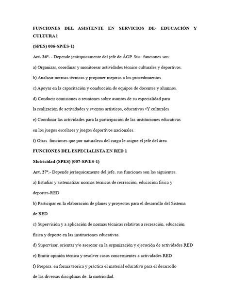 Funciones Del Asistente En Servicios De Pdf Presupuesto Contabilidad