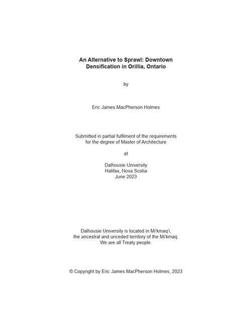 Fixing Sprawl In Orillia Pdf Urban Sprawl Suburb