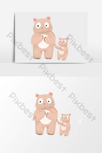 귀여운 곰 인형 그림 요소 일러스트레이션 Png Psd 무료 다운로드 Pikbest