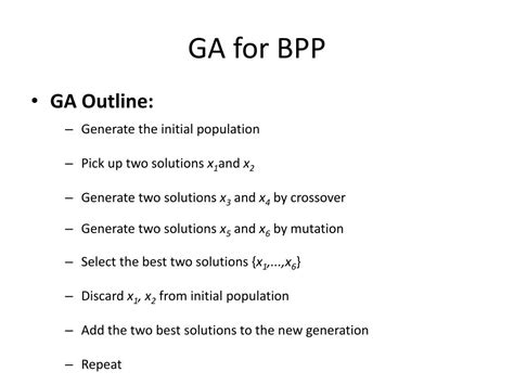 Ppt Genetic Algorithms For Bin Packing Problem Powerpoint Presentation Id 3024265