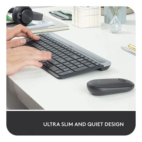 کیبورد و ماوس لاجیتک Logitech Combo Mk470 Farsi Rf White