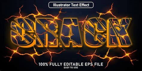 Premium Vector Edit Table Text Effect Crack