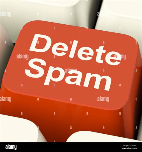 Delete Spam Key For Removing Unwanted Emails Stock Photo Alamy