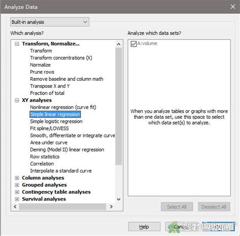 Graphpad Prism Xy表统计分析——简单线性回归分析 Simple Linear Regression Analysis 知乎
