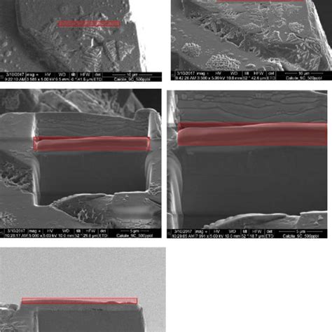 SEM Micrograph Depicting The Location And The Process Of Obtaining A Download Scientific