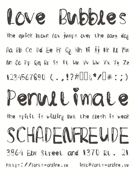 Love Bubbles Font