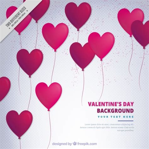 발렌타인 하트 모양의 풍선 점선 배경 무료 벡터