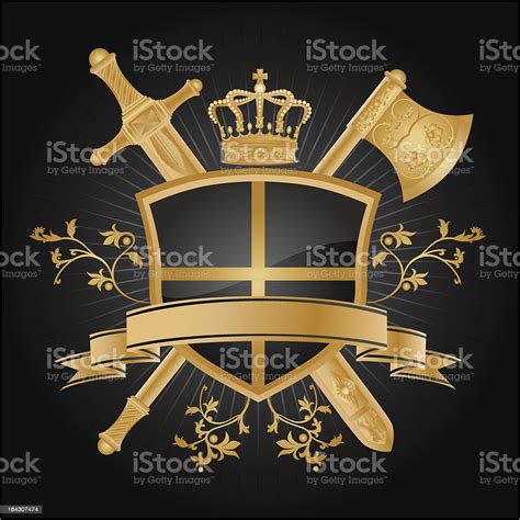 국가 문장 Coat Of Arms 0명에 대한 스톡 벡터 아트 및 기타 이미지 0명 검 금 금속 Istock