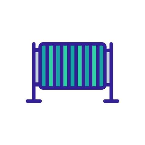 Metal Fence Icon Vector Isolated Contour Symbol Illustration 9948731