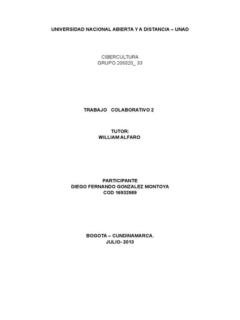 Trabajo Colaborativo 2 De Cibercultura Pdf Gorjeo Servicio De