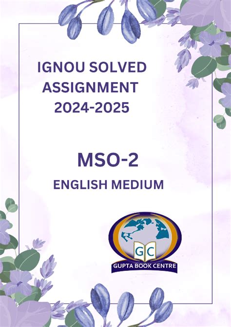 Mso 2 Research Methodologies And Methods Em Assignment 2024 25 Gupta