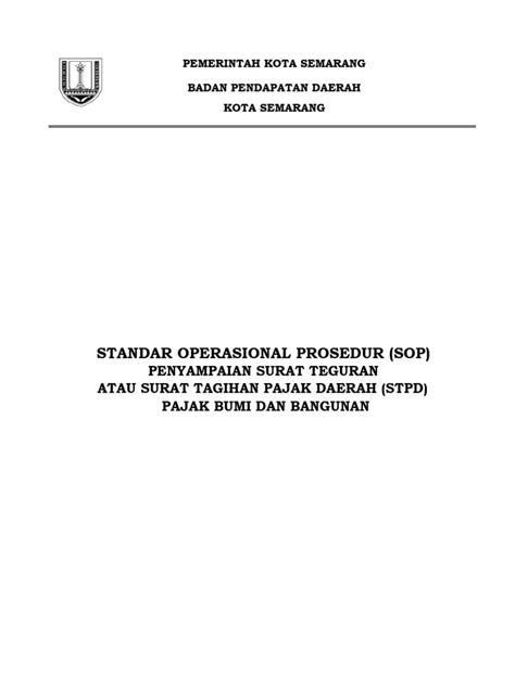 Sop Teguran Atau Stpd Rev Pdf