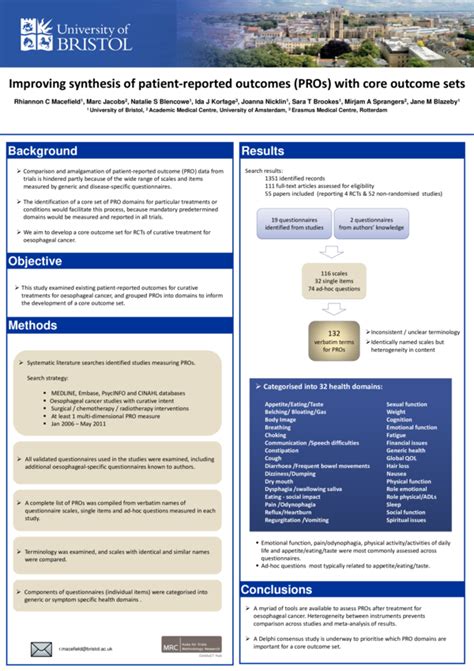 Pdf Improving Synthesis Of Patient Reported Outcomes Pros With Core