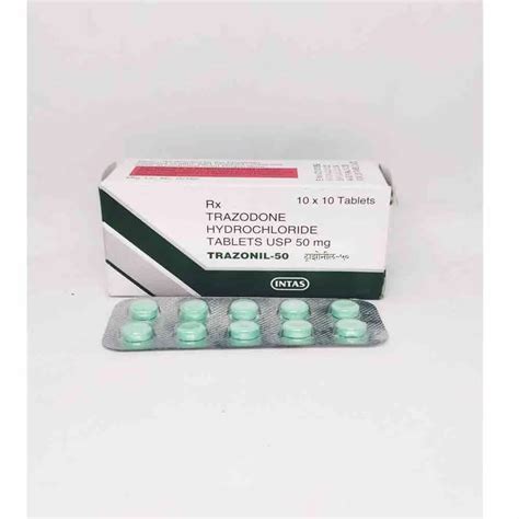 Trazodone Hydrochloride Tablets Usp 50mg At Rs 100box Trazodone