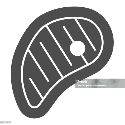 큰 고기 스테이크 솔리드 아이콘 잉글리시브 아침 콘셉트 고기 스테이크 벡터 사인 흰색 배경에 고기 스테이크 글리프 스타일 모바일 컨셉과 웹 디자인 벡터 그래픽 10에 대한