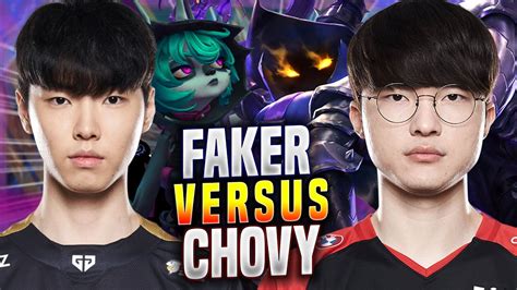 Faker Vs Chovy 🔥the Gods Battle🔥 T1 Faker Plays Veigar Mid Vs Gen