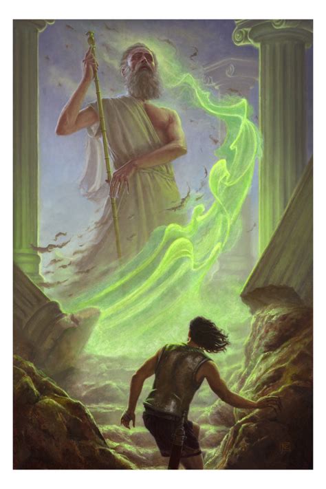 Odysseus And The Shade Of Tiresias Print Nicholas Elias Illustration