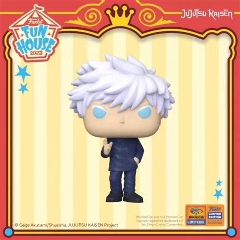 Funko Pop Satoru Gojo Jujutsu Kaisen 2023 Wondercon Exclusive 1226