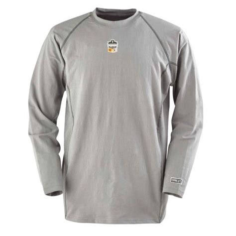 Ergodyne 7415 3xl Gray Base Layer Fr Long Sleeve Shirt