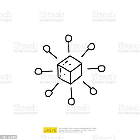 엔지니어링 개발 브레인스토밍 기호를 위한 알고리즘 및 데이터 필터 또는 분석이 가능한 인공 지능 Ai 개념 손으로 그린 낙서 아이콘 벡터 일러스트레이션 Cpu에 대한 스톡