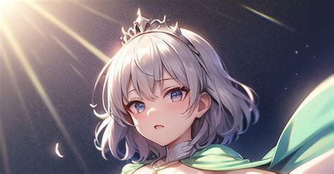 銀髪 民の前に立つプリンセス しぐまのイラスト Pixiv