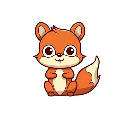 Squirrel Natural With A Kawaii Face Cute Cartoon Ai Generate 27249117 Png