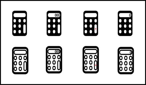 Set Of Calculator Icon Isolated White Background Vector Art At Vecteezy