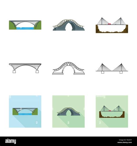 Isolated Object Of Connection And Design Symbol Set Of Connection And Side Stock Vector