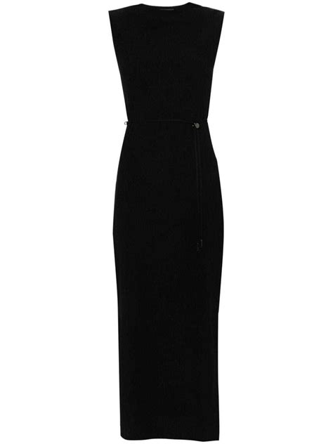 Calvin Klein Belted Maxi Dress Black Editorialist