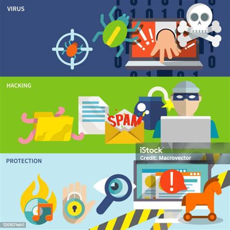 駭客圖示橫幅平向量圖形及更多保安圖片 保安 保護 偽造品 Istock