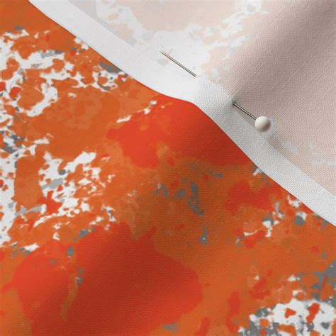 Abstract Orange And Gray Splatters Fabric Spoonflower