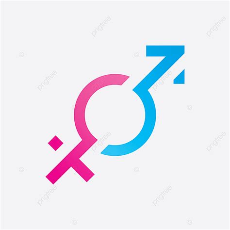 Gender Symbol Logo Of Sex And Equality Of Males And Females Vector