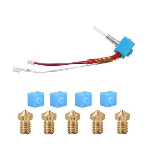 SODIAL Kit Hotend Kit de TêTe D Impression AssembléE pour Imprimante 3D avec 4 Chaussettes en