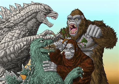 Godzilla Vs King Kong Evolution By Amirkameron On Deviantart