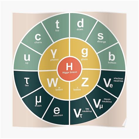 Standard Model Of Particle Physics Poster For Sale By Sciencecorner Redbubble