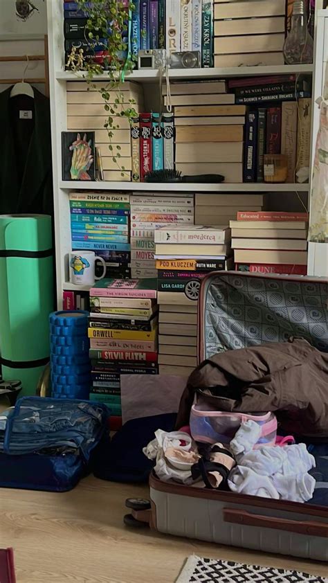 Books Bookshelf Aesthetic Messy Room
