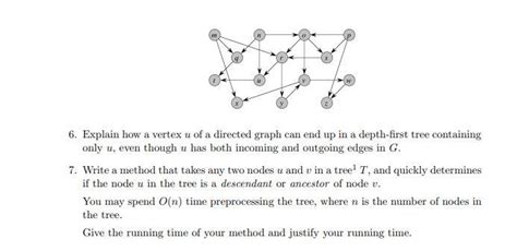 Solved 6 Explain How A Vertex U Of A Directed Graph Can End