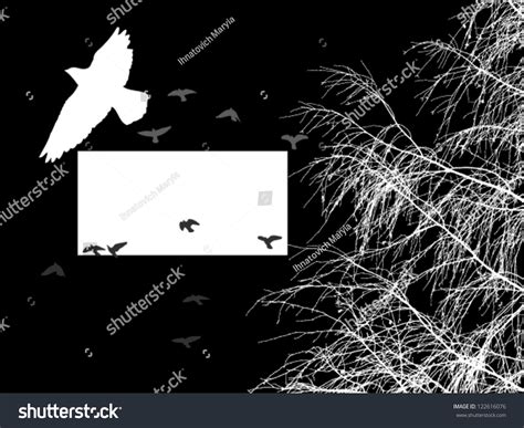 Tree Flying Birds Stock Vector Royalty Free 122616076 Shutterstock