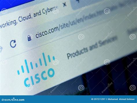 cisco systems company logo editorial photography image of smartphone