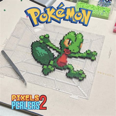 Pokémon Black and White Treecko perler bead sprite r beadsprites