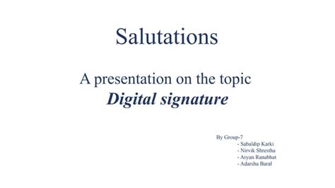 Digital Signaturespptx Powerpoint Presentation For Class Ppt