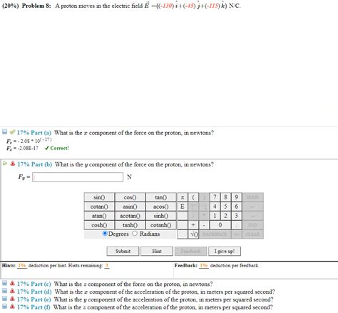 Solved Problem A Proton Moves In The Electric Field Chegg Com