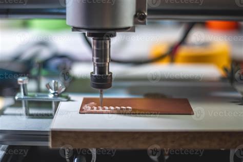 Machine With Numerical Control Cnc Carries Out Milling Of Printed