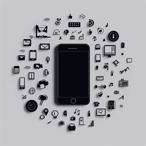 Photo Of A Mobile Phone With Floating Social Media Icons Premium Ai