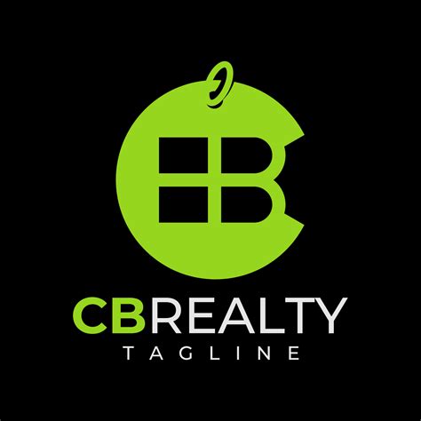 moderno inicial si C antes de Cristo cb real inmuebles logo diseño