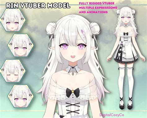 Rin Vtuber Model Premade Vtuber Model Live2d Model Fully Rigged Ready